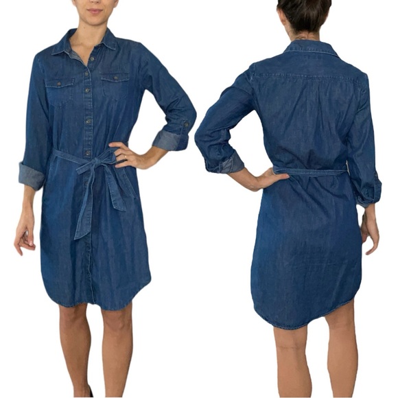 Banana Republic | Dresses | Banana Republic Button Down Denim Dress ...